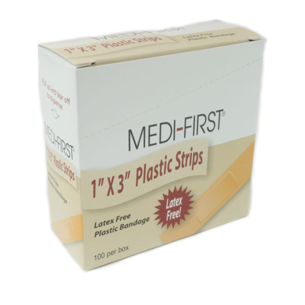 Plastic Strip Bandage, 1" x 3" 100 ct – Shield-Safety