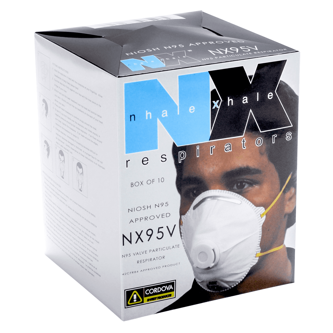 N95 Disposable Respirator w/ valve, latex free straps, 10/bx – Shield ...